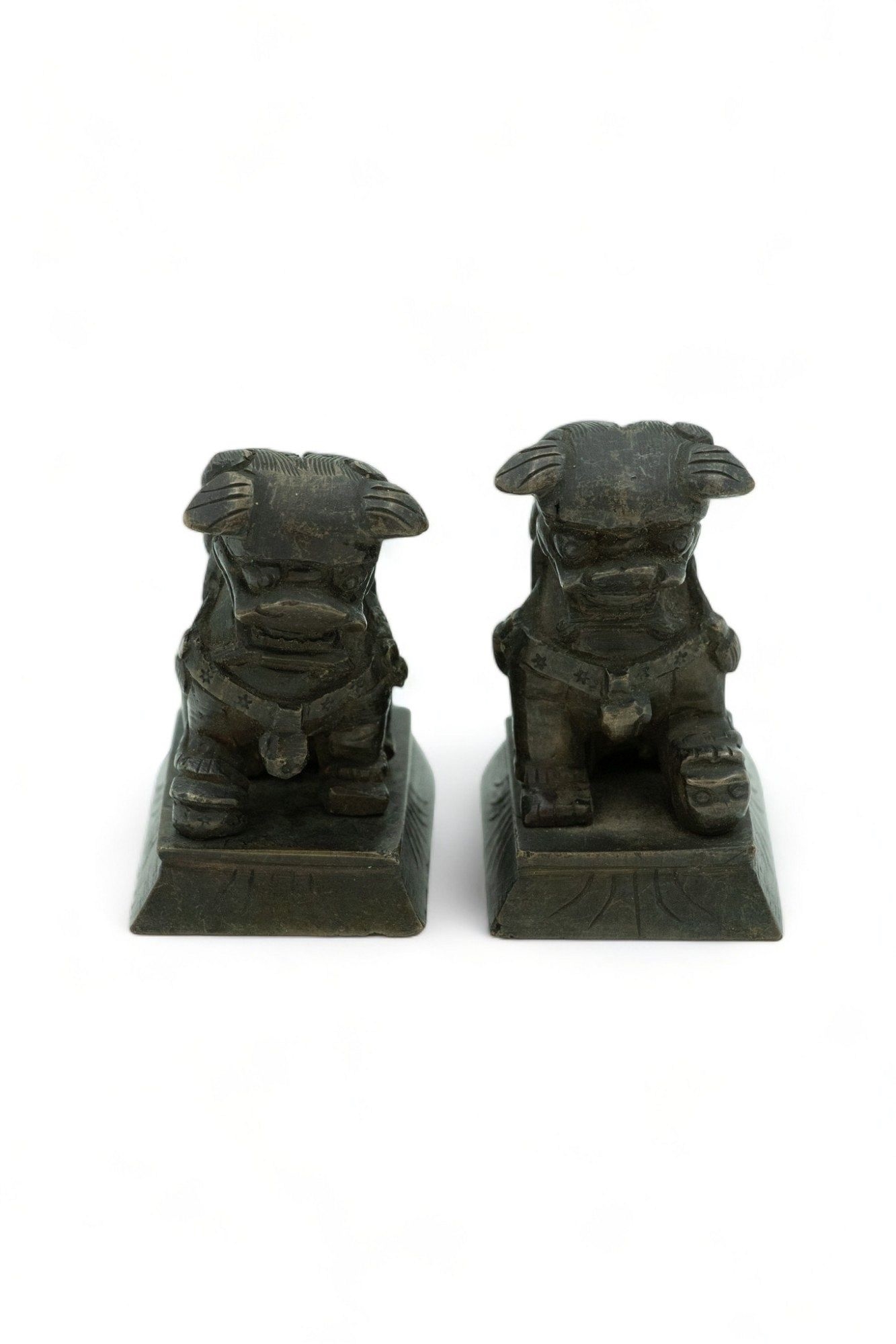 Chinese School, 19th Century | Foo Dogs on Plinths (19th Century ...