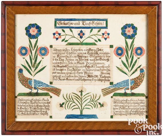 Friederich Kuster | Frederich Kuster, fraktur (1816) | MutualArt