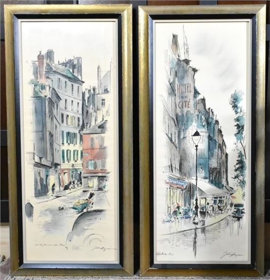 John Haymson | JOHN HAYMSON 2 PARIS LITHOGRAPH PRINTS | MutualArt