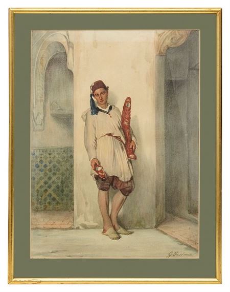 Gerrit Postma | Portrait of a shoe seller | MutualArt