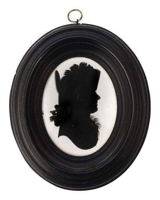 John Miers | A silhouette portrait of a military officer | MutualArt