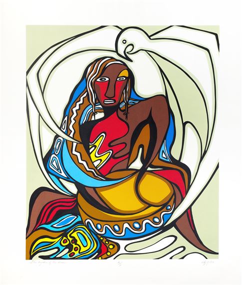 Daphne Odjig | Rhythm of the Drum (1977) | MutualArt