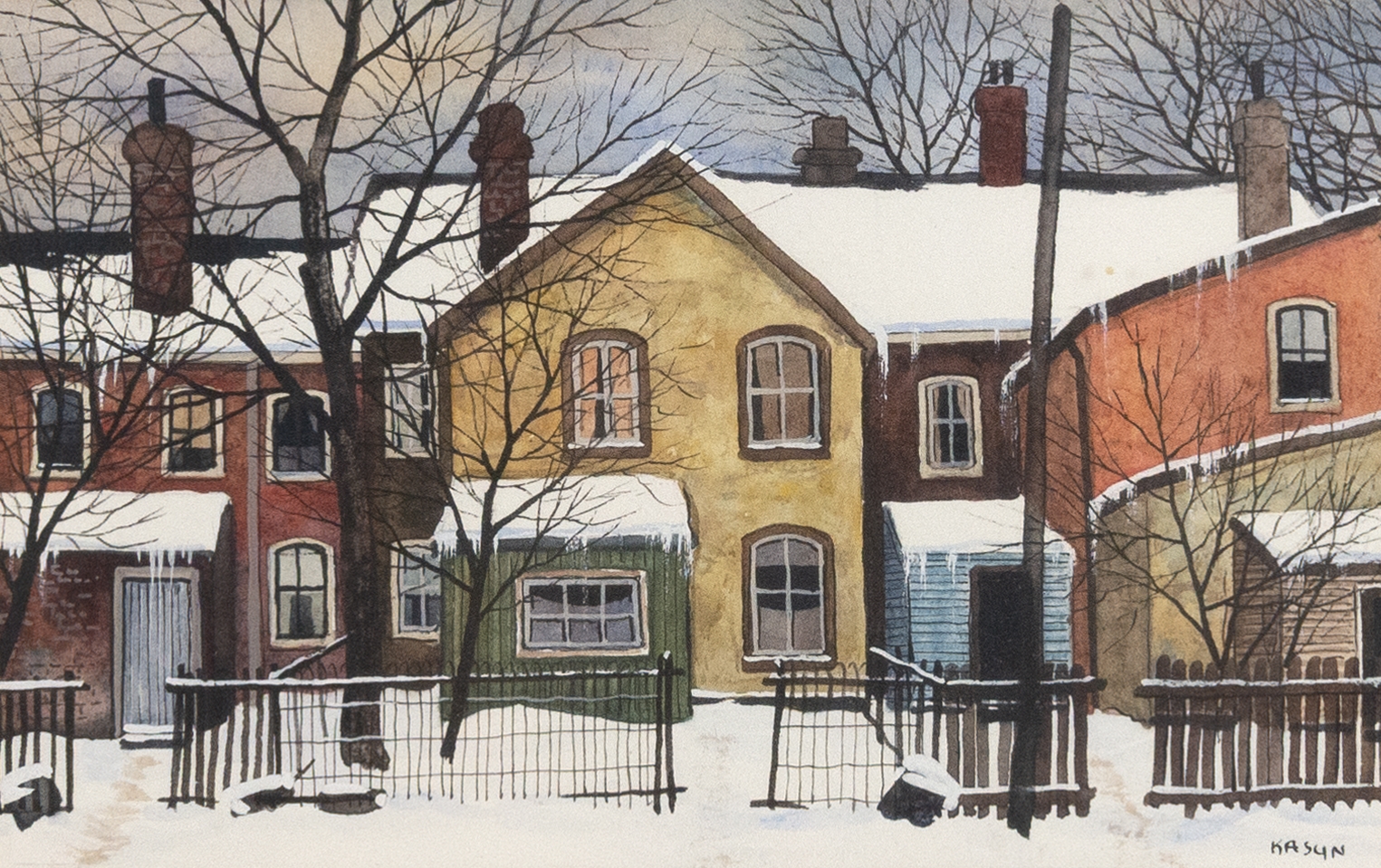 John Kasyn | Old Stucco House, Austin Ave (1970) | MutualArt