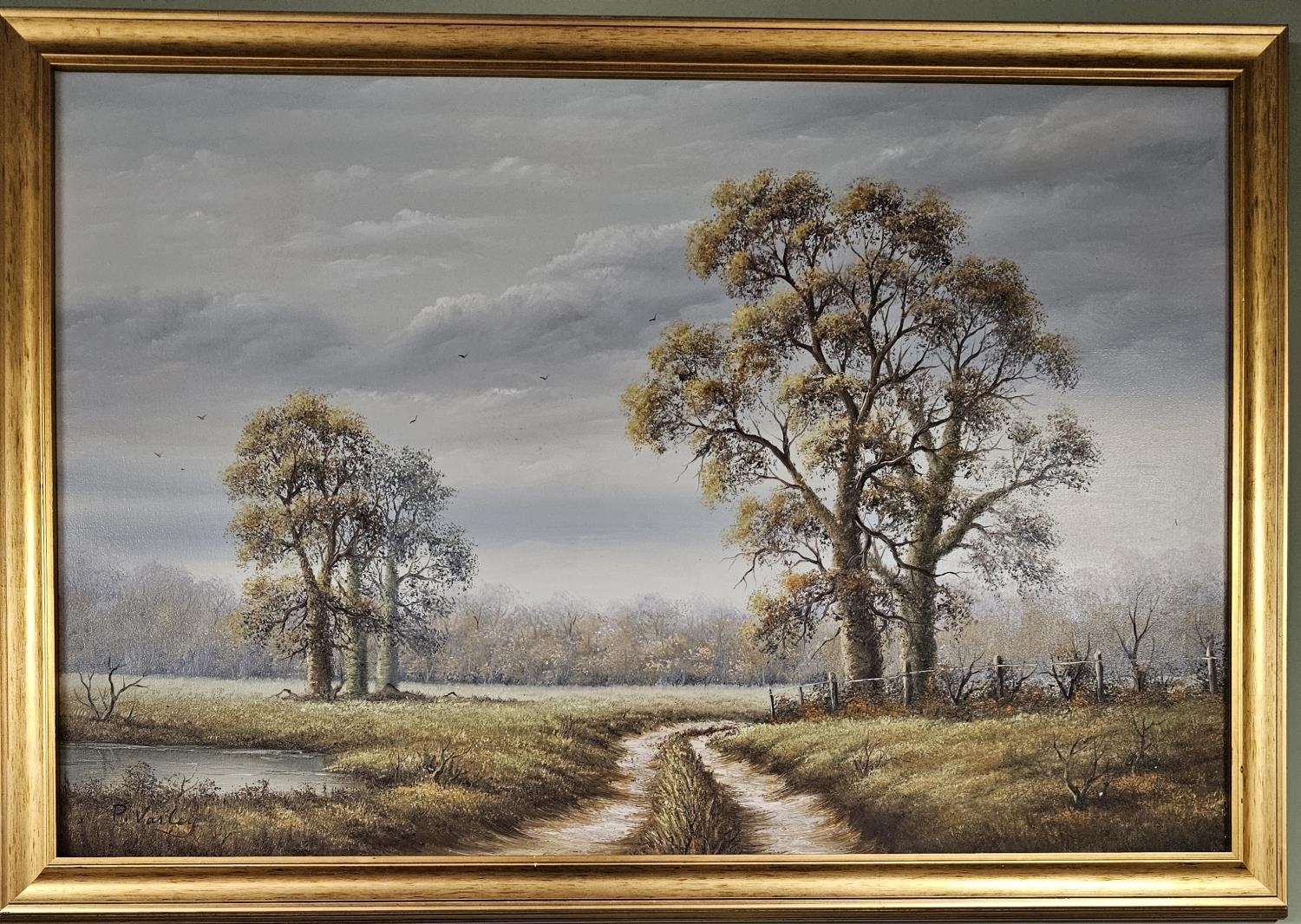 P Varley | P Varley. A th Century Oil on Canvas of a tranquil scene w ...
