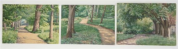 Richard Rothgiesser | Drei Parkansichten Schloss Lötzen (1873) | MutualArt