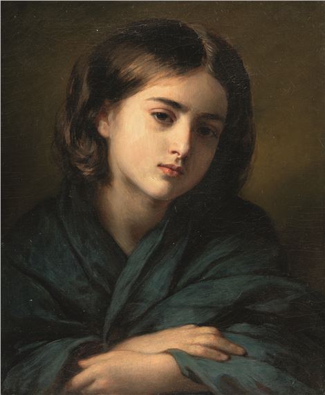 Hermann Winterhalter | Portrait of a girl | MutualArt