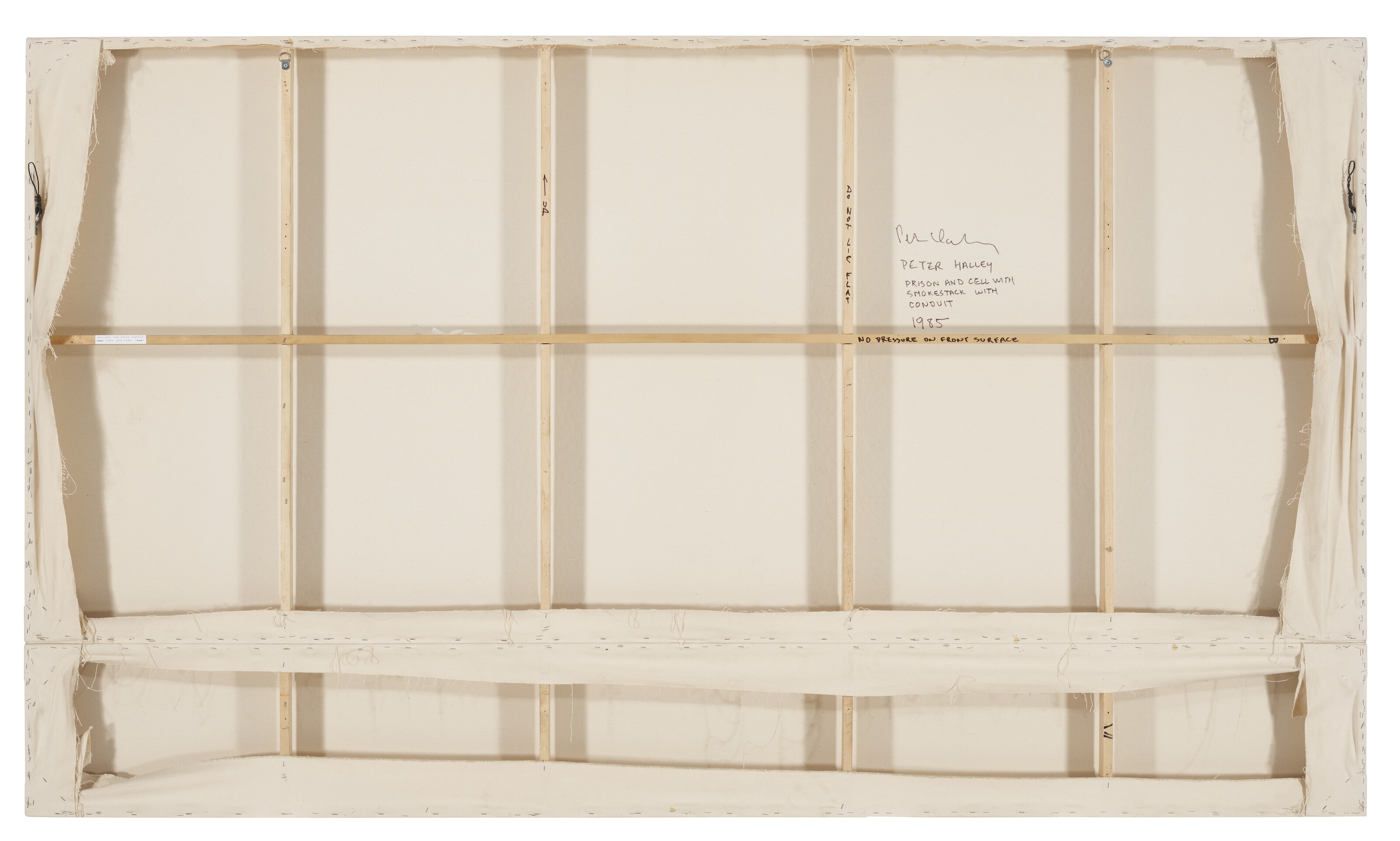 Peter Halley | Prison and Cell with Smokestack and Conduit | MutualArt