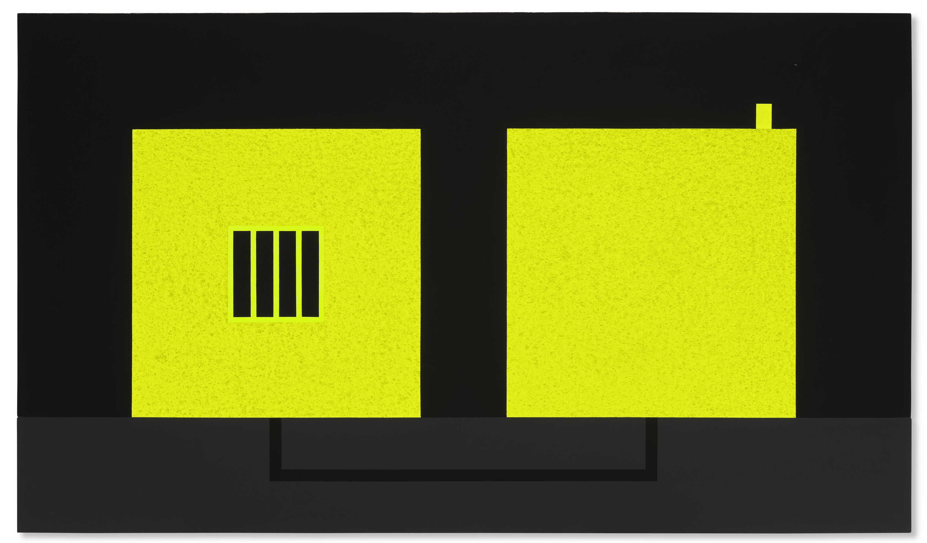 Peter Halley | Prison and Cell with Smokestack and Conduit (1985 ...