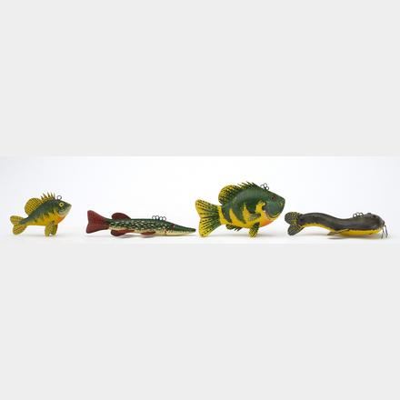 Jay Tonelli | Four fish spearing decoys (1995 - 1996) | MutualArt