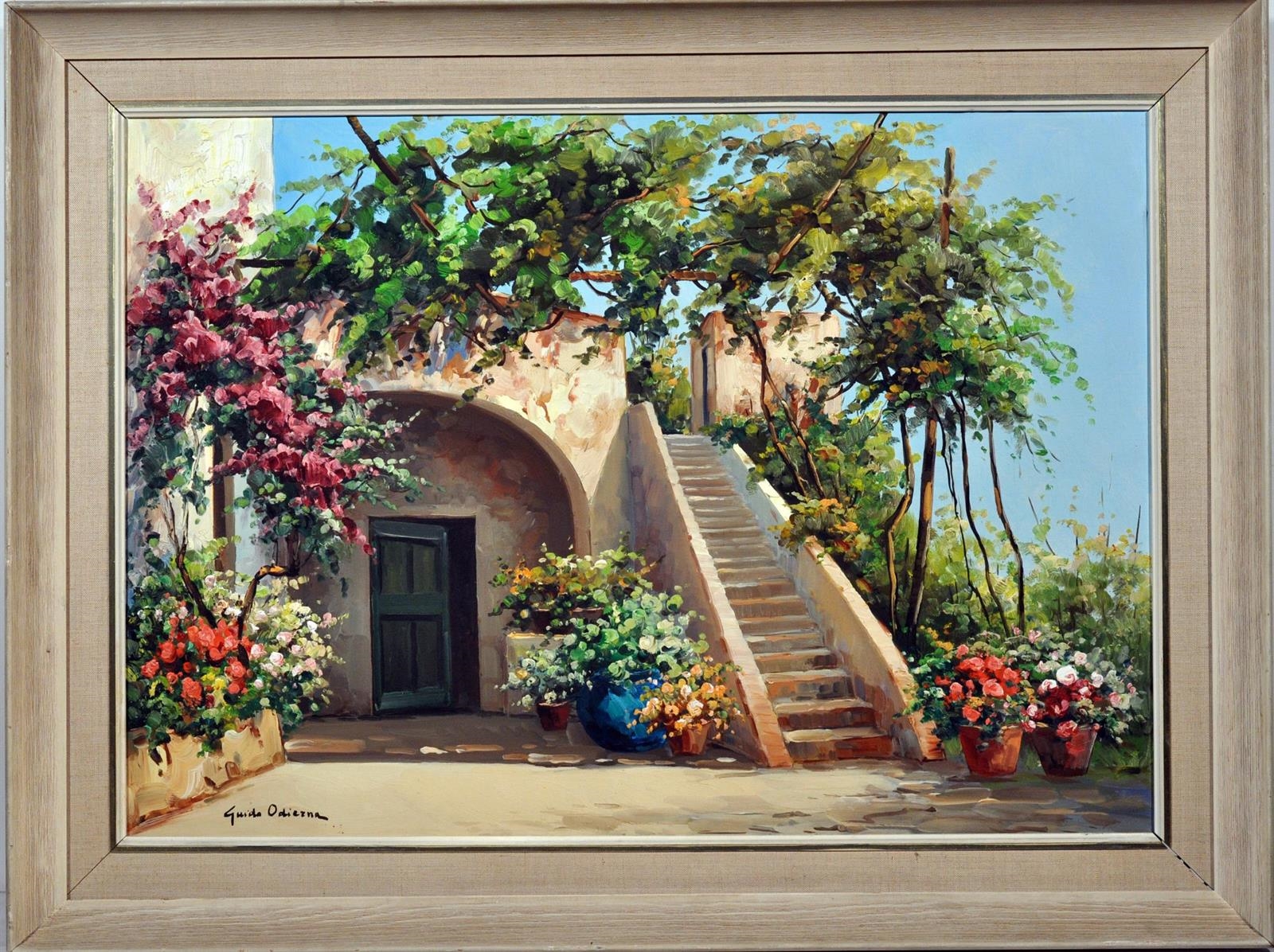 Guido Odierna | Scorcio caprese olio su tela | MutualArt