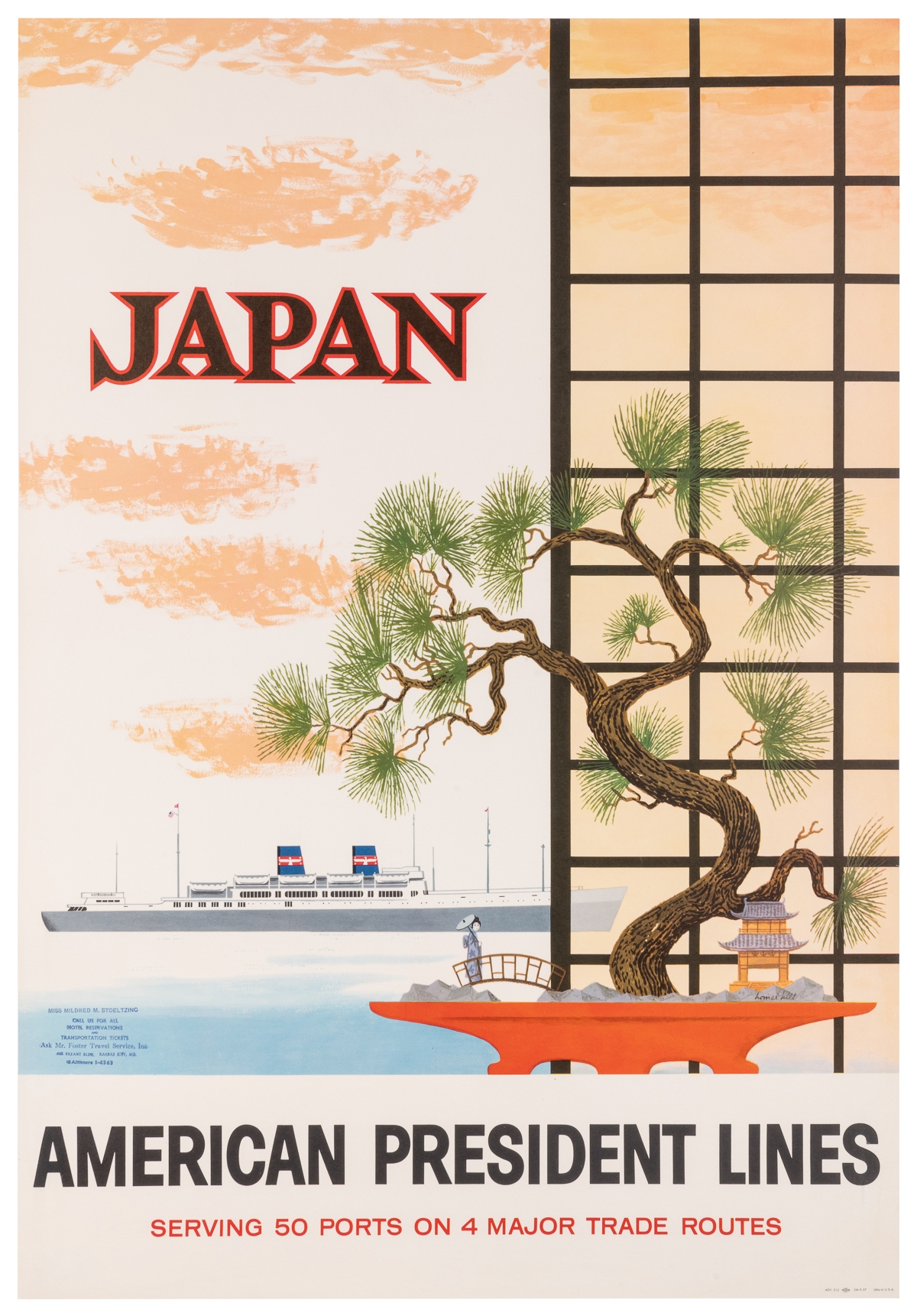 Homer Hill | Japan / American President Lines (1957) | MutualArt