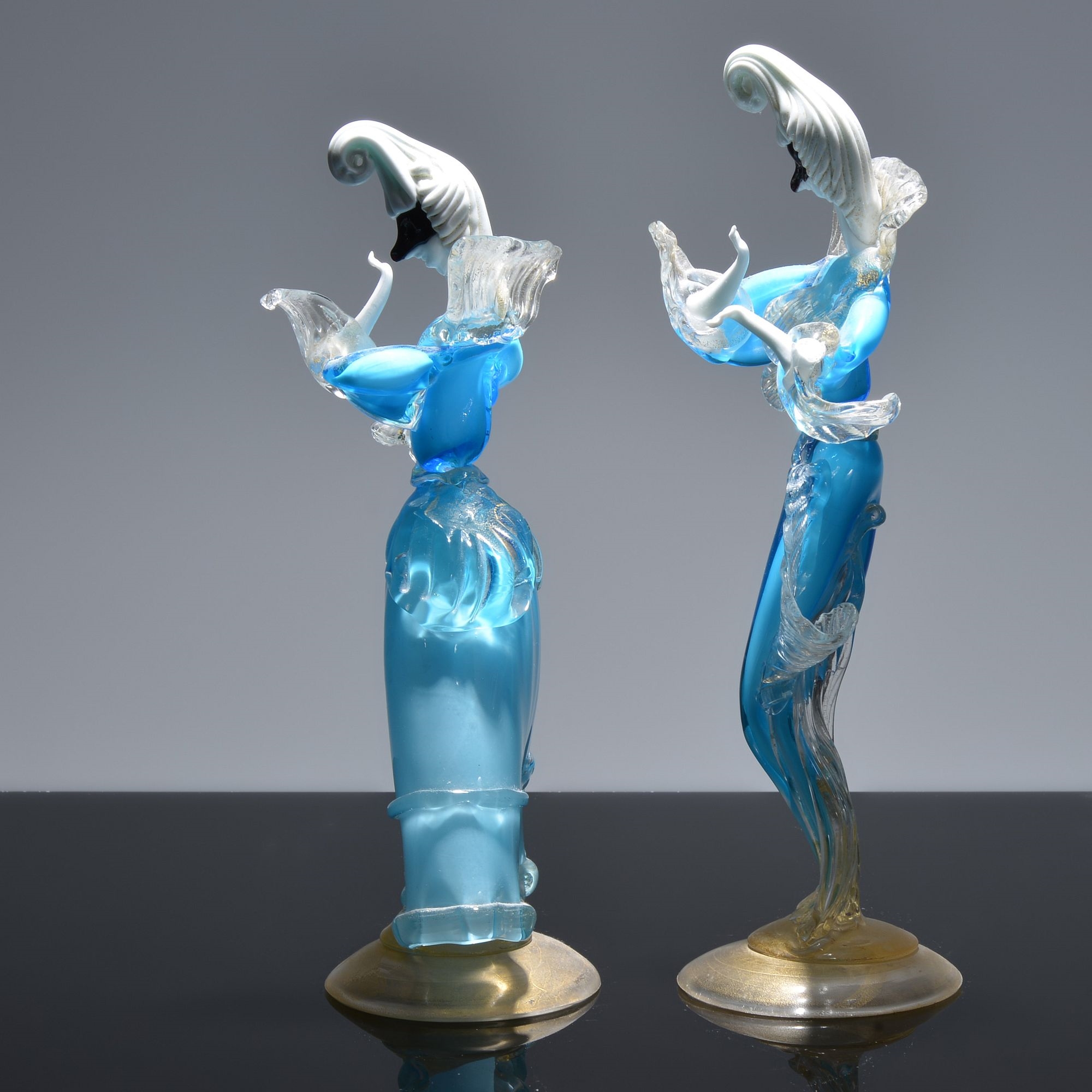 Barovier & Toso | Pair of Murano Glass DANCERS Figures, Manner of ...