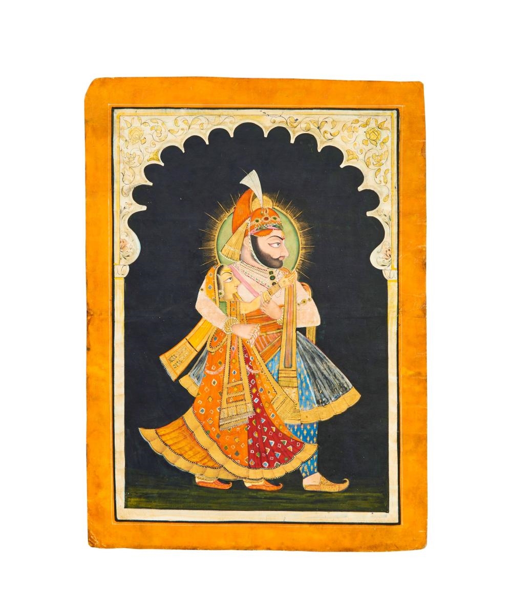 Rajasthan School, 19th Century | AN INDIAN MINIATURE OF MAHARAJA BHIM ...