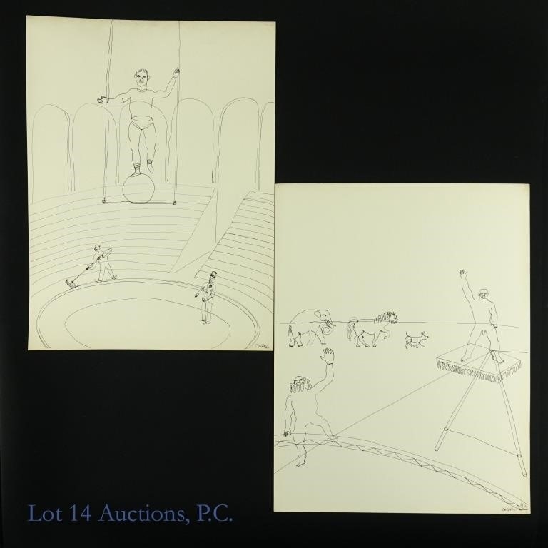 Alexander Calder | 16 Circus Drawings By Alexander Calder (1964 ...