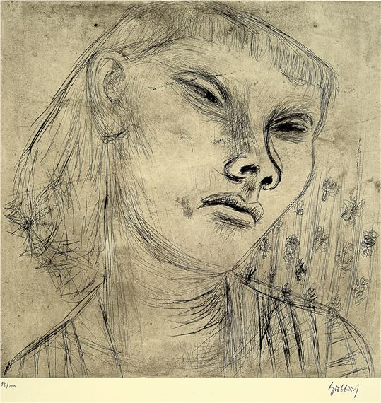 Karl Hubbuch | Hilde Twice (1923) | MutualArt