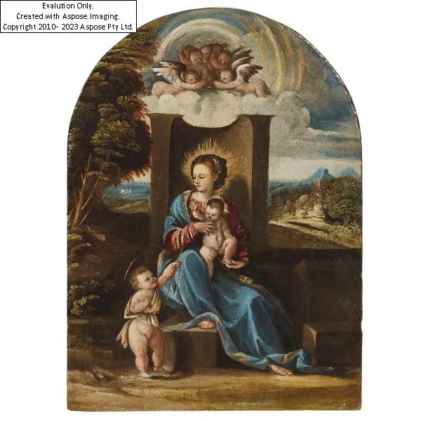 Dosso Dossi | MADONNA AND CHILD ENTHRONED WITH SAINT JOHN AND ANGELS ...