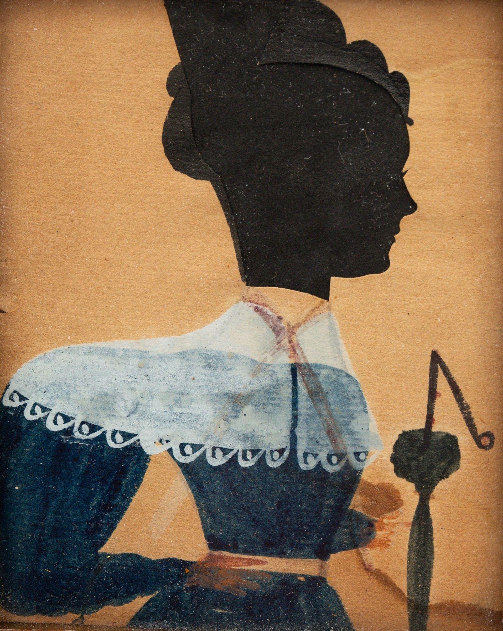 Ezra Wood | HOLLOW-CUT SILHOUETTE OF A WOMAN (Circa 1830) | MutualArt