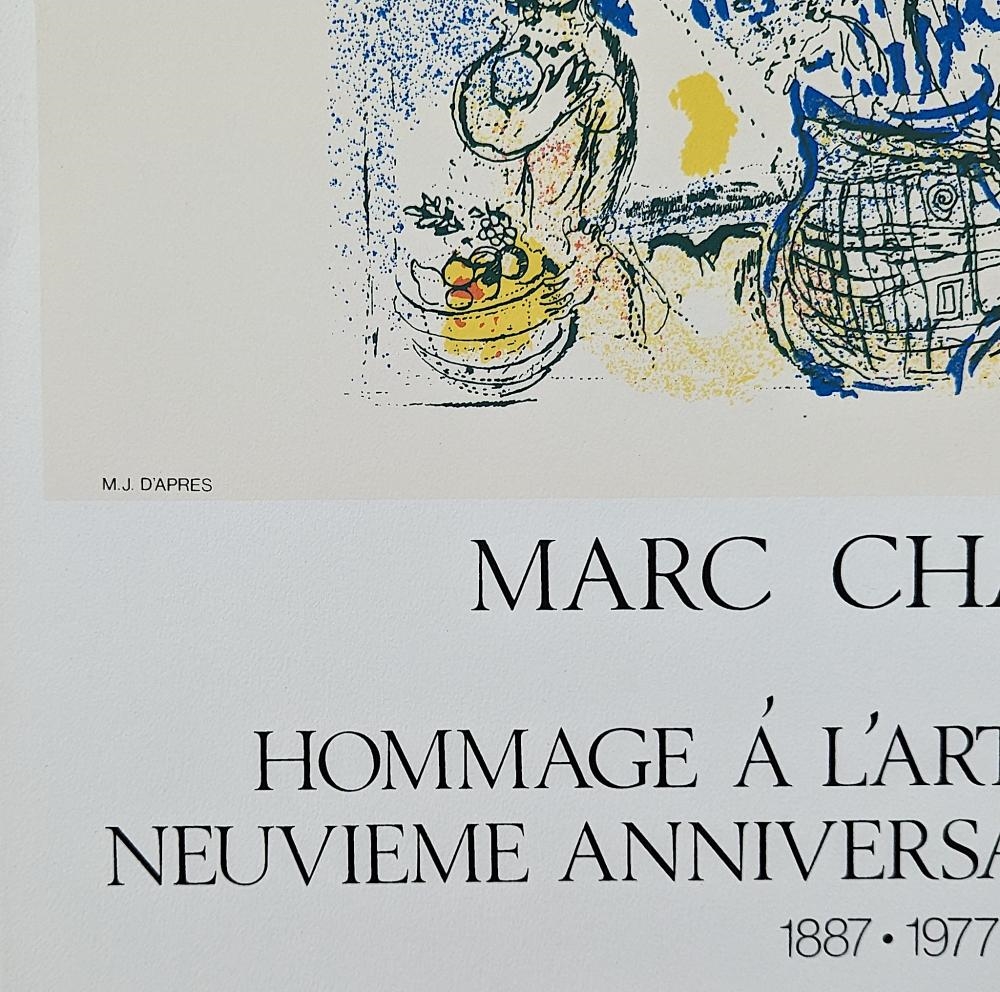 Marc Chagall | Original Poster MARC CHAGALL Printed 1977 M.J D'APRES ...