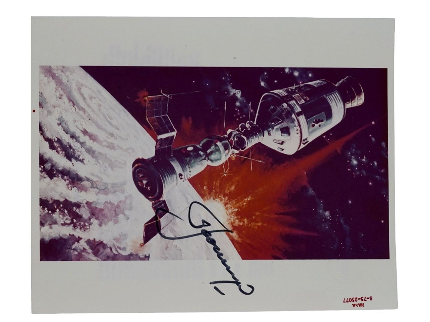 Aleksei Leonov | AN AUTOGRAPHED RED DOT COLOR PHOTO OF LEONOV PAINTING ...