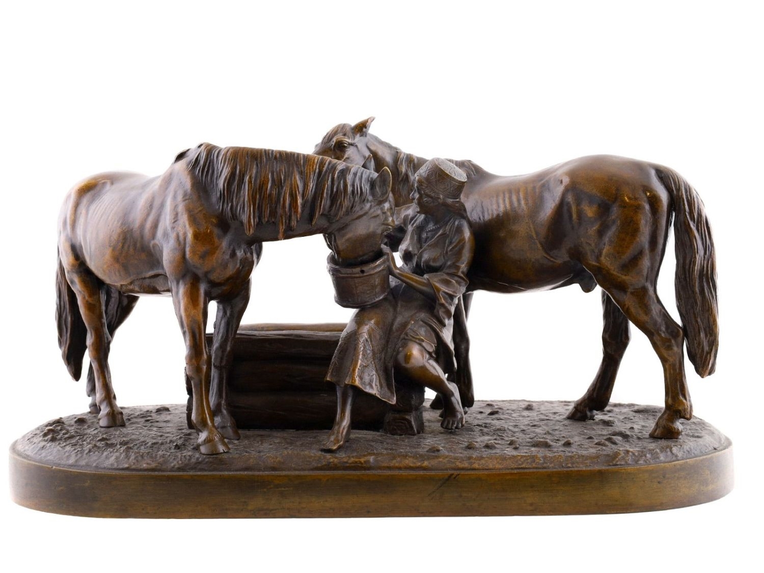 Albert Moritz Wolf | A RUSSIAN SUBJECT BRONZE GROUP BY ALBERT MORITZ ...