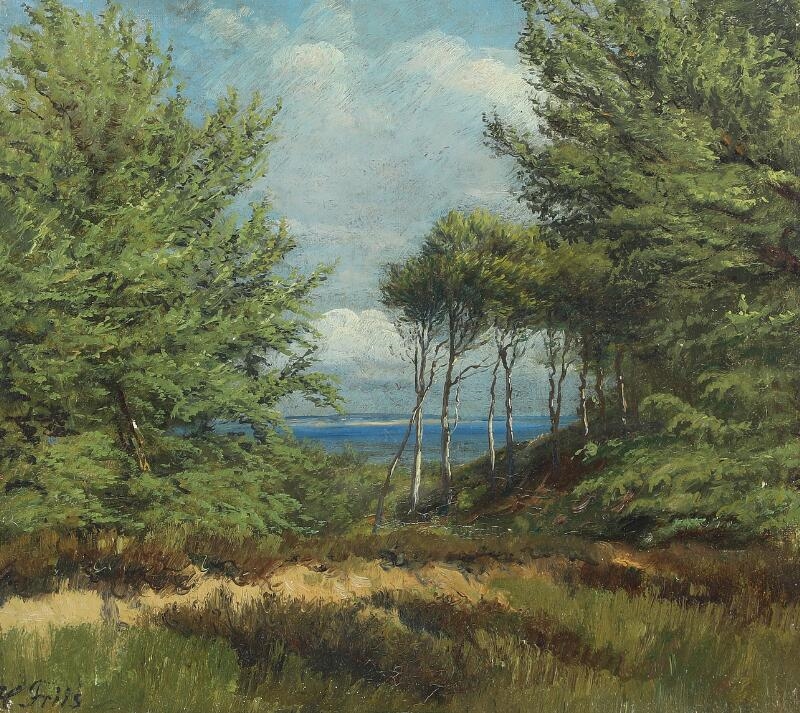 Hans Gabriel Friis | A clearing in a forest | MutualArt