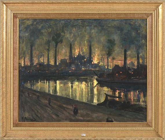 Pierre Paulus de Châtelet | Les hauts fourneaux en activité en bord de ...