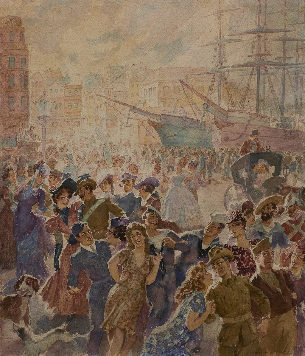 Norman Lindsay | The Ballad of Circular Quay (1943) | MutualArt