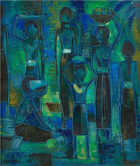 Han Snel | Women with baskets (1968) | MutualArt