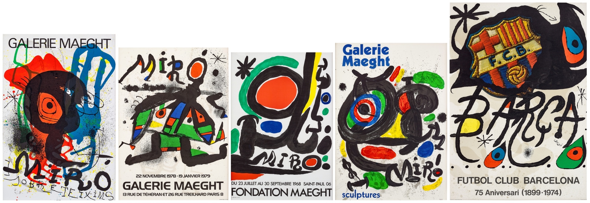 Joan Miró | lithograph posters (set of 5 | MutualArt