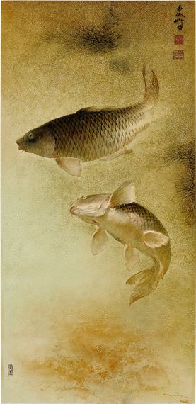 Lee Man Fong | Pair of fish (Circa 1980s) | MutualArt