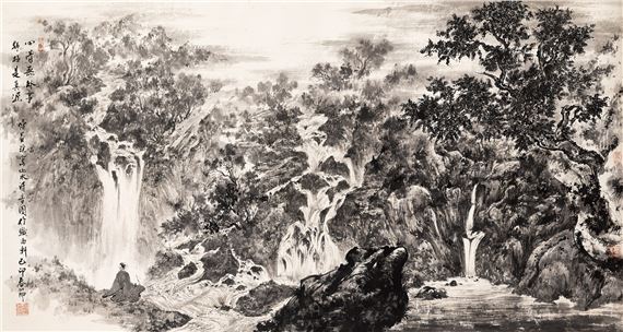 Fu Yiyao | Scholar Appreciating the Waterfall (2009) | MutualArt