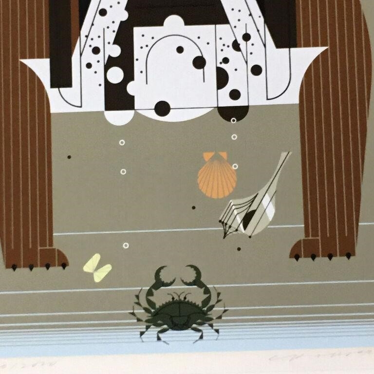 Charles Harper | Charles Harper Lithograph, Bulldog & Crab | MutualArt