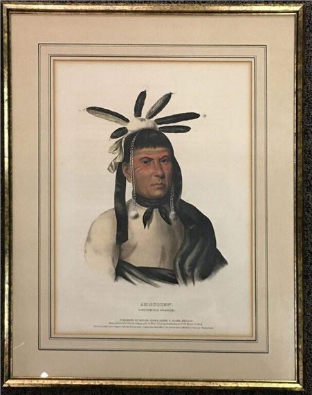 James G. Clark | James G. Clark Colored Engraving, Amiskquew (1843 ...