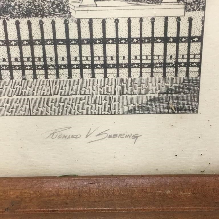 Richard Sebring | Richard Sebring Engraving, Polk Place | MutualArt
