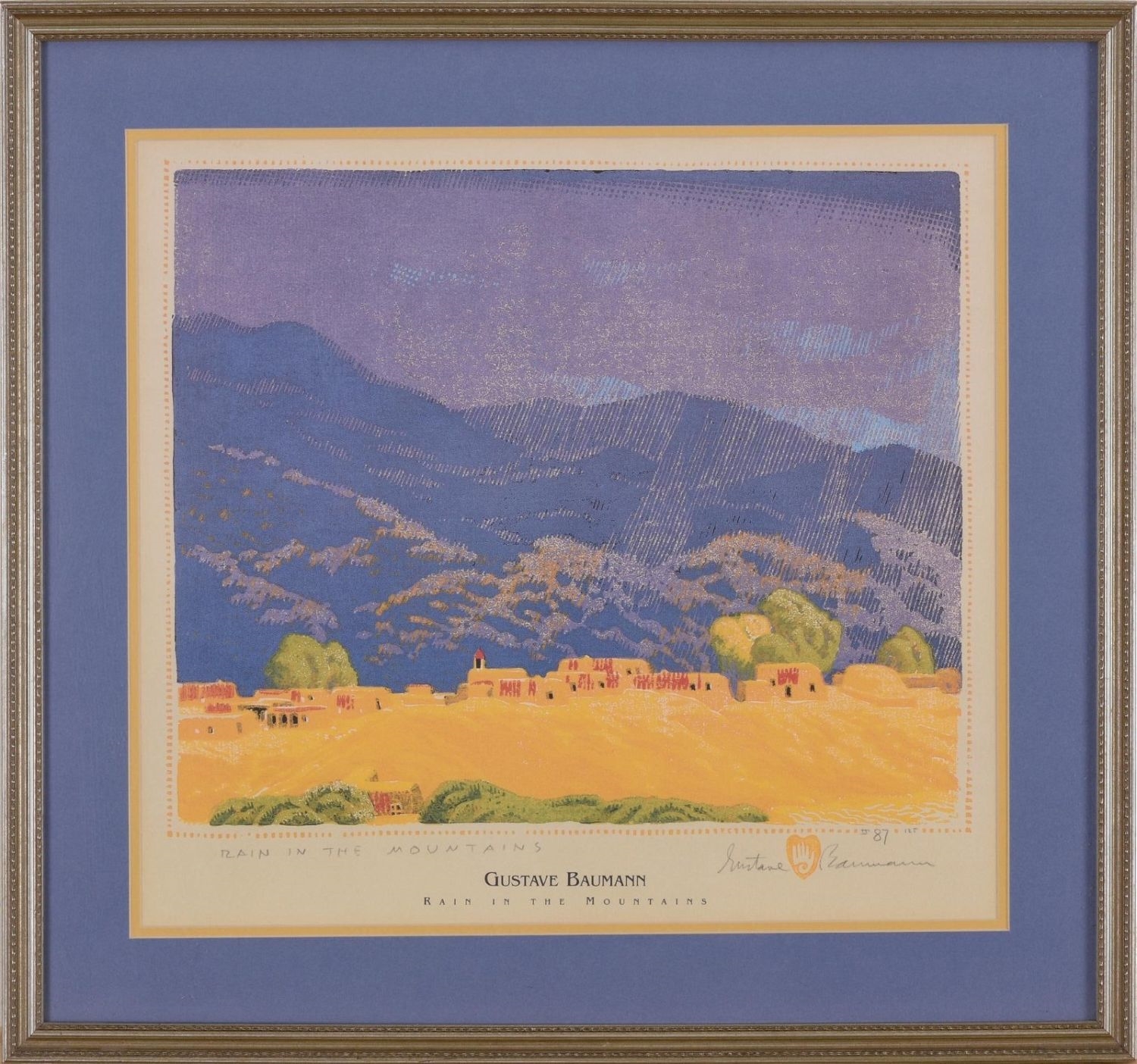 Gustave Baumann | Gustave Baumann Reprint of Rain in the Mountains ...