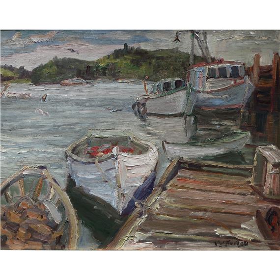 Ralph Wallace Burton | BOATS AT BEAVER HARBOUR, NEW BRUNSWICK (1967 ...