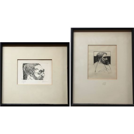 Leonard Baskin | CONSTATIN MEUMIER AND GUSTAVE COURBET | MutualArt