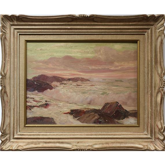 Leonard C. Lane | Sunrise over cresting waves | MutualArt