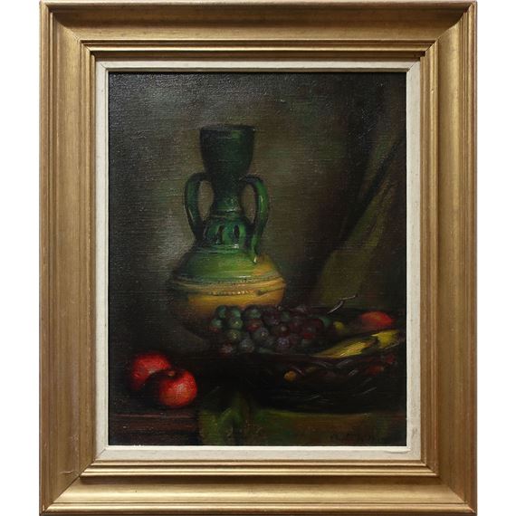Albert Curtis Williamson | STILL LIFE WITH APPLES AND GRAPES | MutualArt