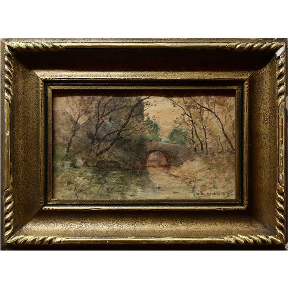 William Edwin Atkinson | STONE BRIDGE OVER RIVER (1894) | MutualArt