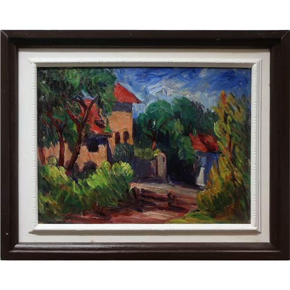 Herman Heimlich | UNTITLED (GATEWAY TO VILLAGE (1942) | MutualArt