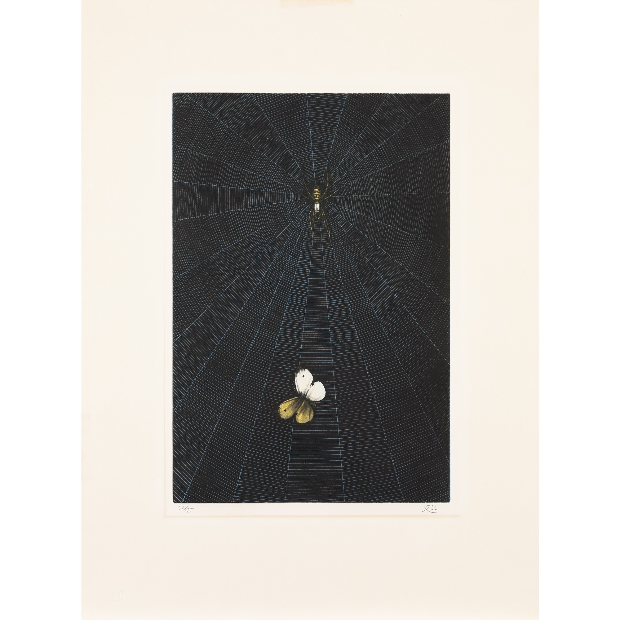 Matazo Kayama | SPIDER AND BUTTERFLY (1972) | MutualArt