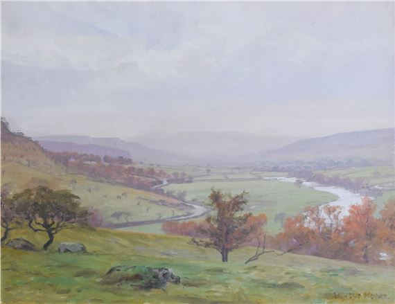 Ernest Moore | Autumnal trees in an extensive Yorkshire landscape ...