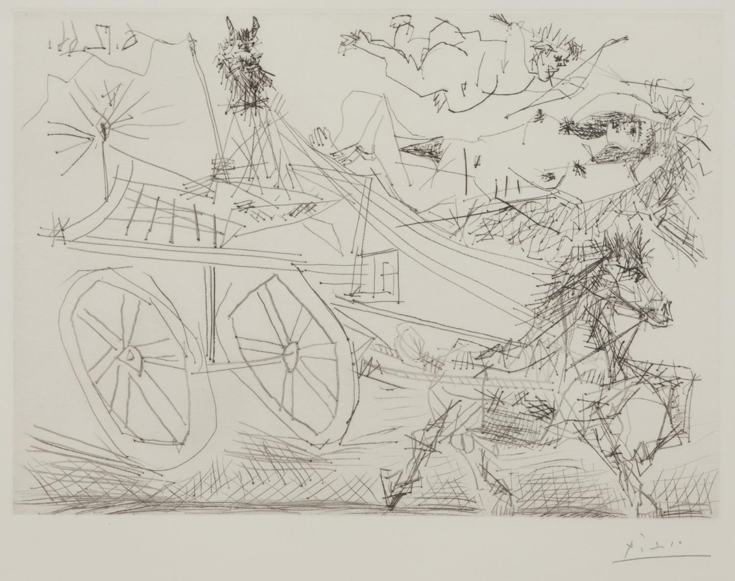 Pablo Picasso | PICASSO 'SCENE MYTHOLOGIQUE' AP ETCHING (1966) | MutualArt
