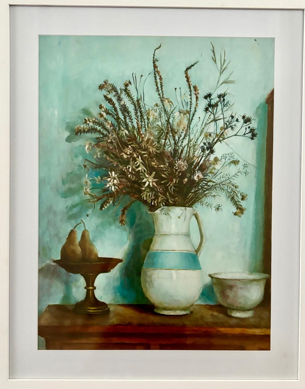 Margaret Olley | Margaret Olley Hawkesbury Wild Flowers And Pears Print ...