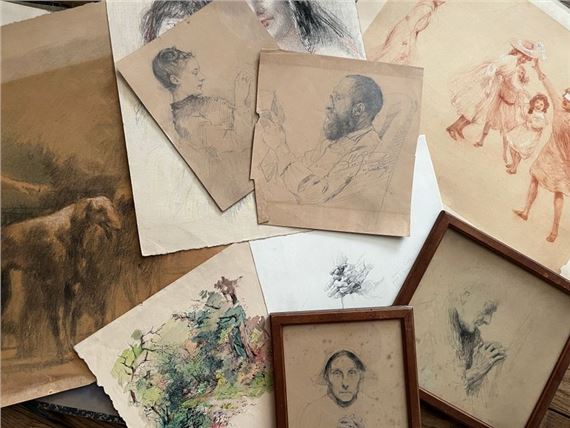 Henri le Riche | Lot of 11 miscellaneous drawings, studies | MutualArt