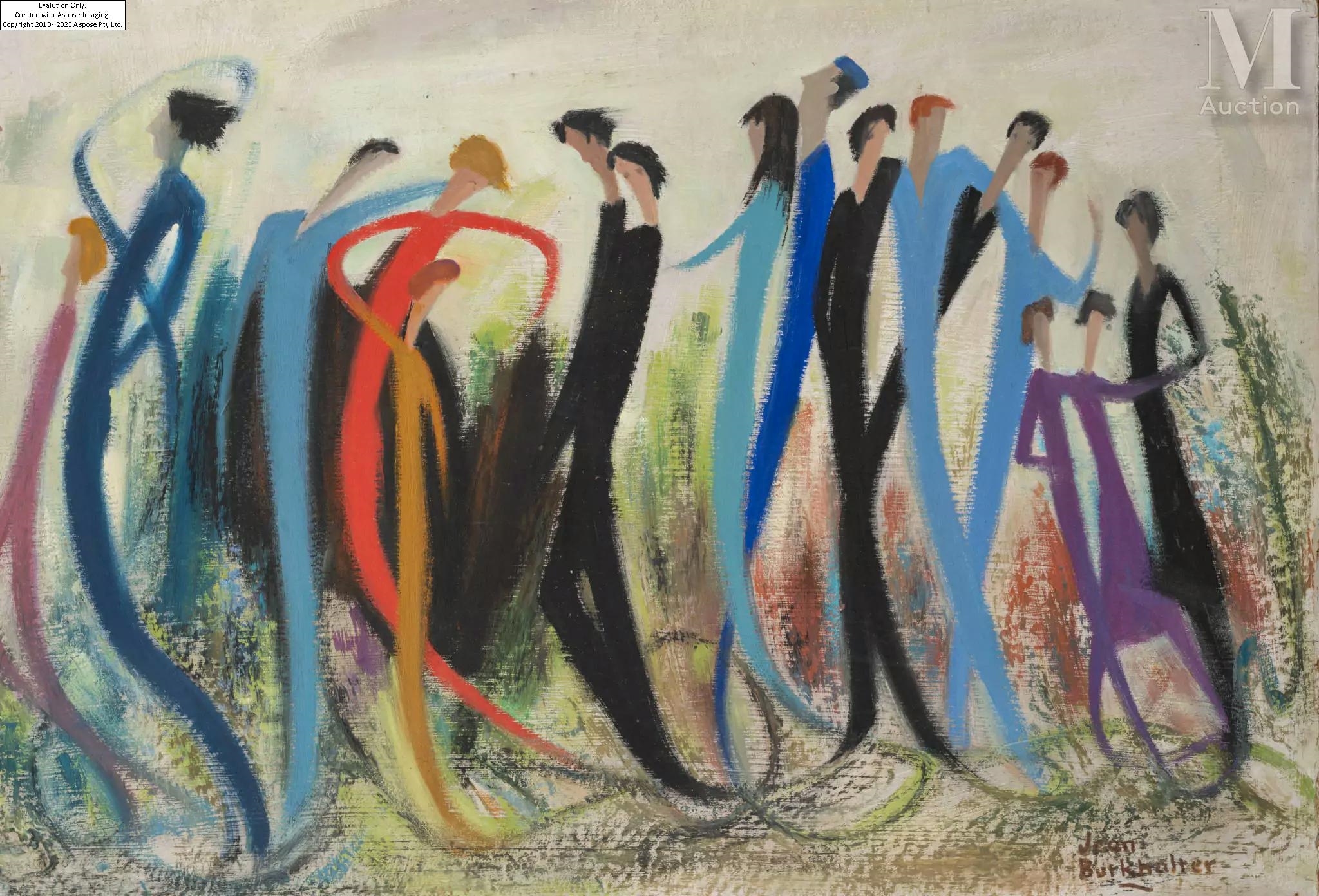 Jean Burkhalter | La foule (1895) | MutualArt