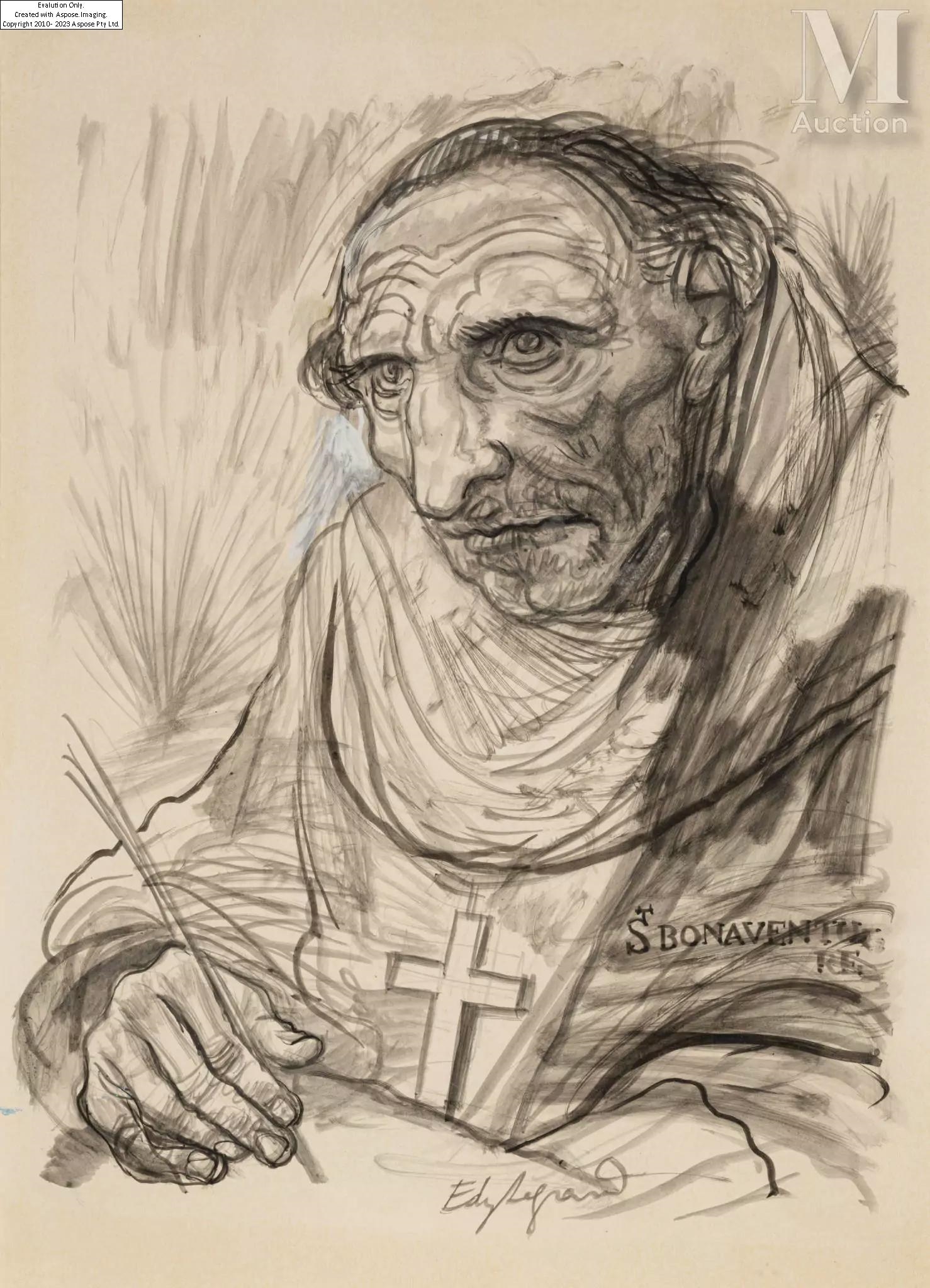 Edouard Léon Louis Edy-Legrand | Portrait de Saint Bonaventure (1892 ...