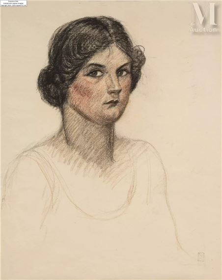 Theophile Alexandre Steinlen | Portrait de femme (1859) | MutualArt