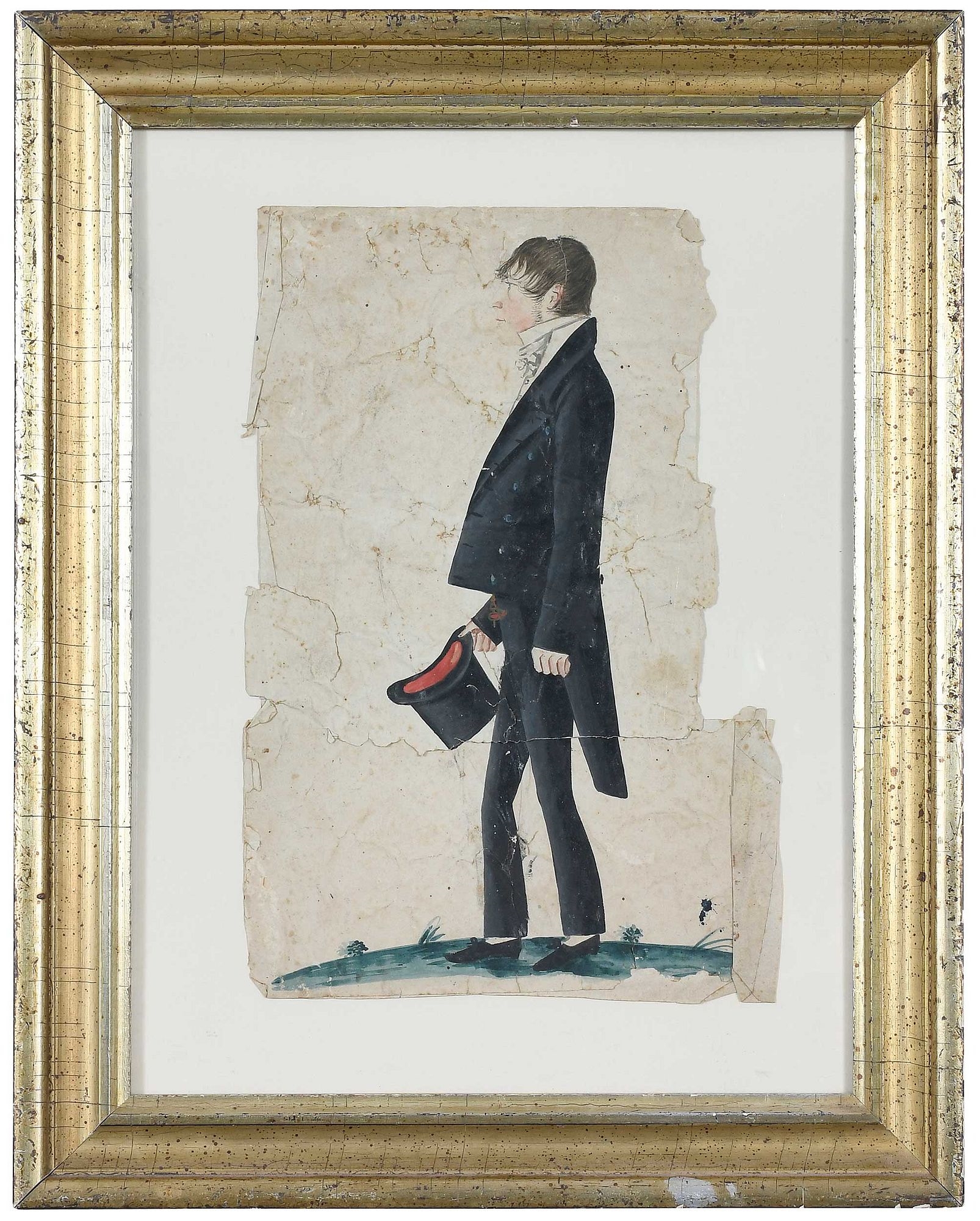 Jacob Maentel | Two works on paper: Profile Portrait of a Man | MutualArt